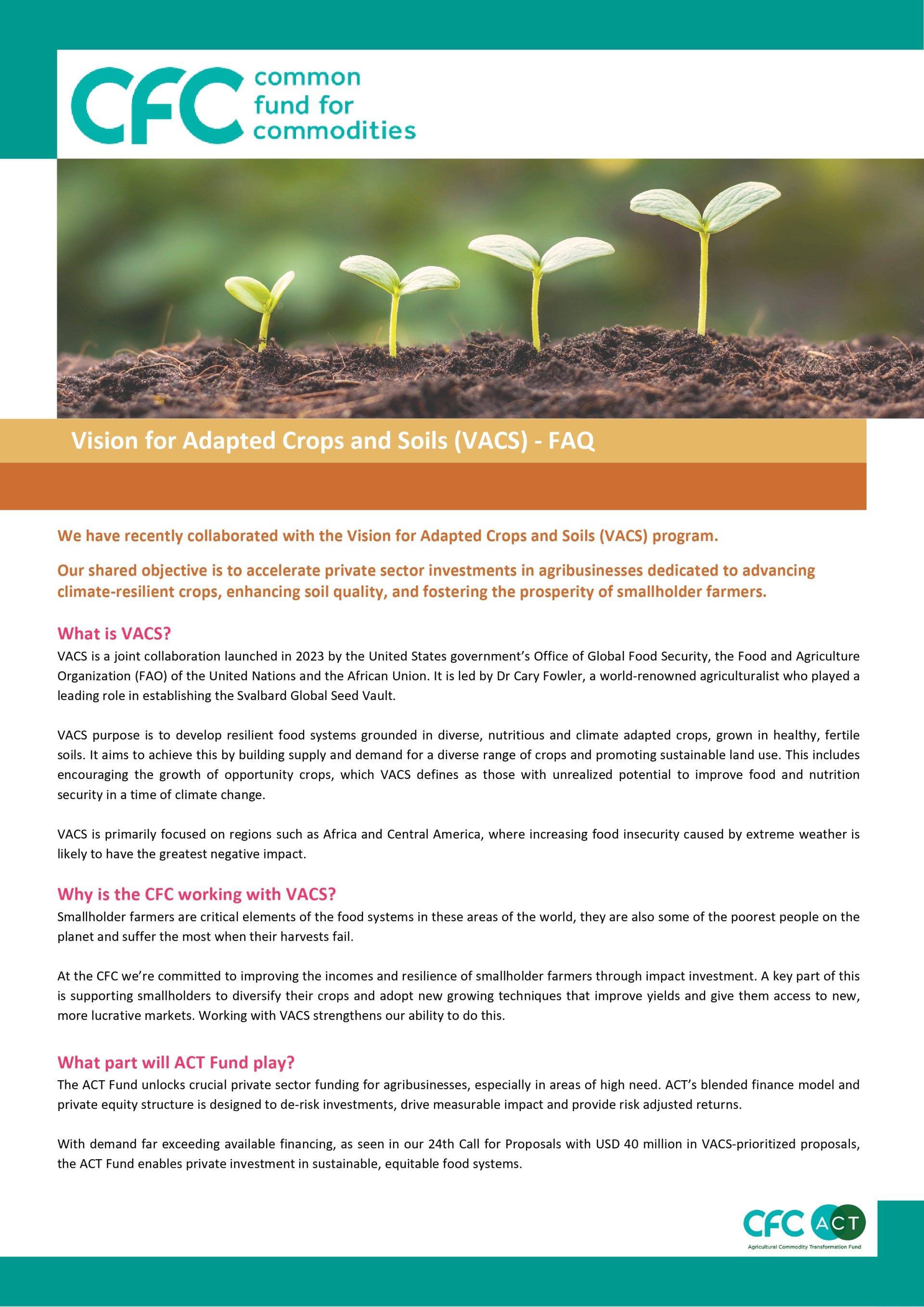 Call for Proposals: Common Fund for Commodities - Access Agric