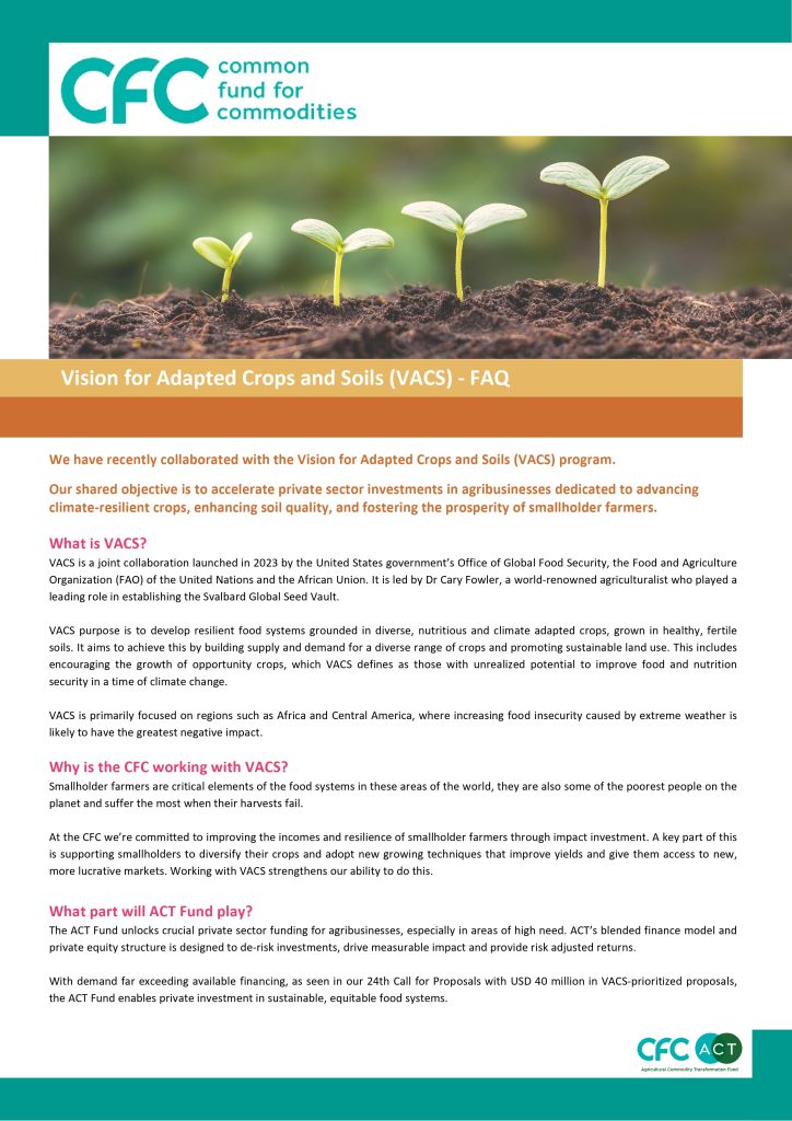Call for Proposals: Common Fund for Commodities - Access Agric